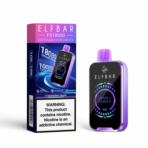 Elf Bar FS18000 Puffs Disposable - Strawberry Grape - House of Clouds