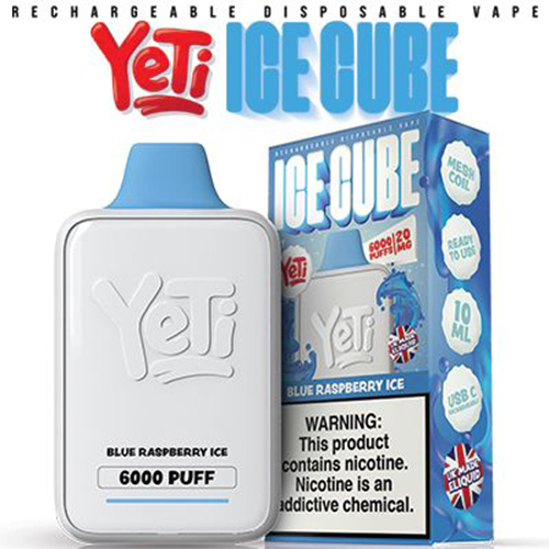 Yeti Ice Cube Disposable 6000puffs 20mg - Blue Raspberry Ice - House of ...