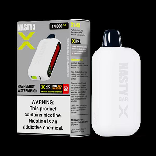 Nasty Bar X14Ki 14000puff Disposable - Raspberry Watermelon - House of ...