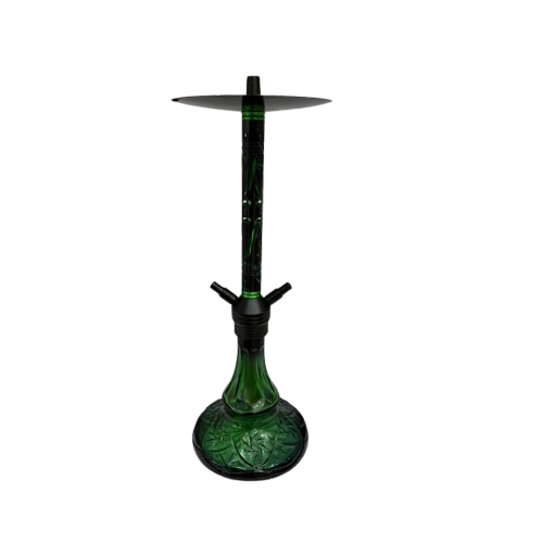Premium 2 Pipe Hookah Medium - Green / Black - House of Clouds