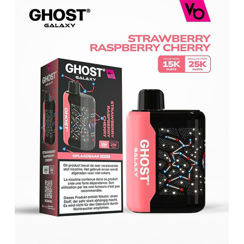 Ghost Galaxy 25000 Puff - Strawberry Raspberry Cherry - House of Clouds